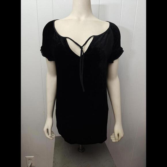 Theory | Tops | Nwt Theory Vincenta Princess Black Velvet Blouse | Poshmark